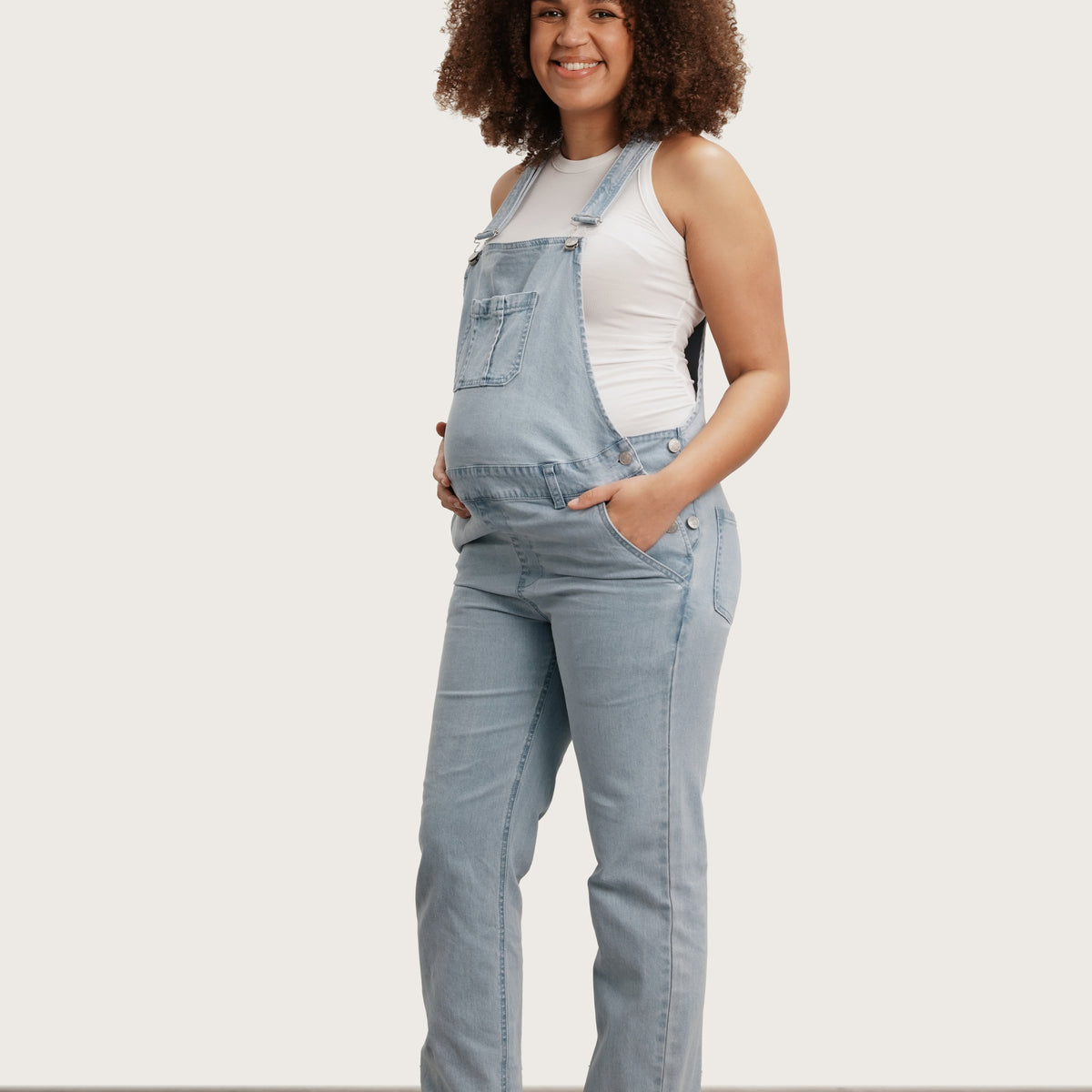 Mae Denim Overalls: Comfortable Maternity Overalls with Nursing Access ...