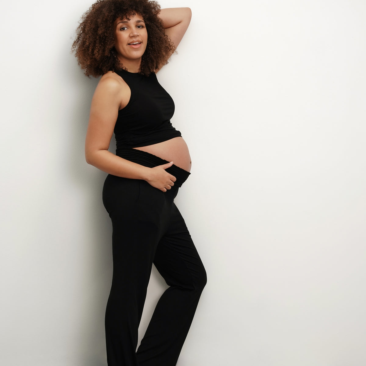 Super Soft Rib Pant | Stretchy & Comfy Maternity Lounge Pants – NOM ...